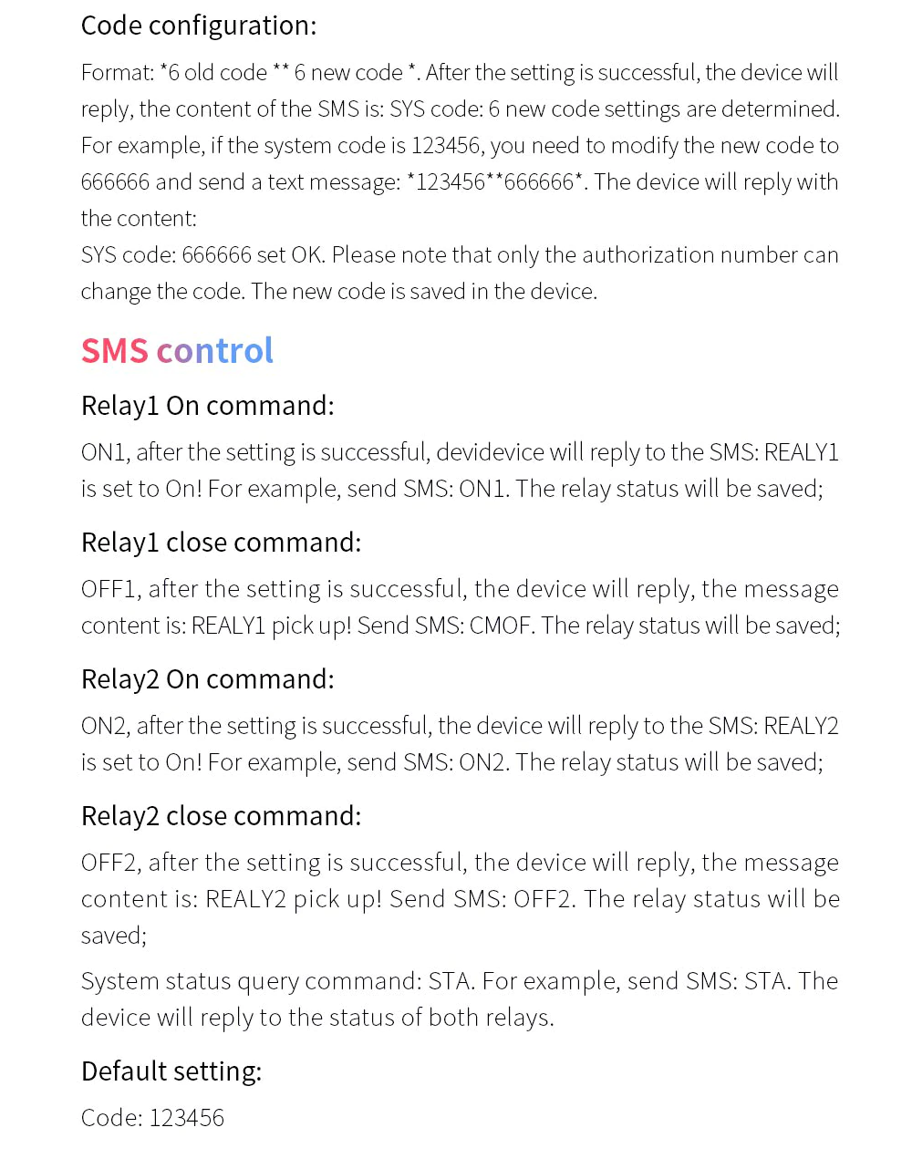 GSM Remote Control Switch SIM800C + STM32F103C8T6 with 2 Relay output and gate opener firmware
